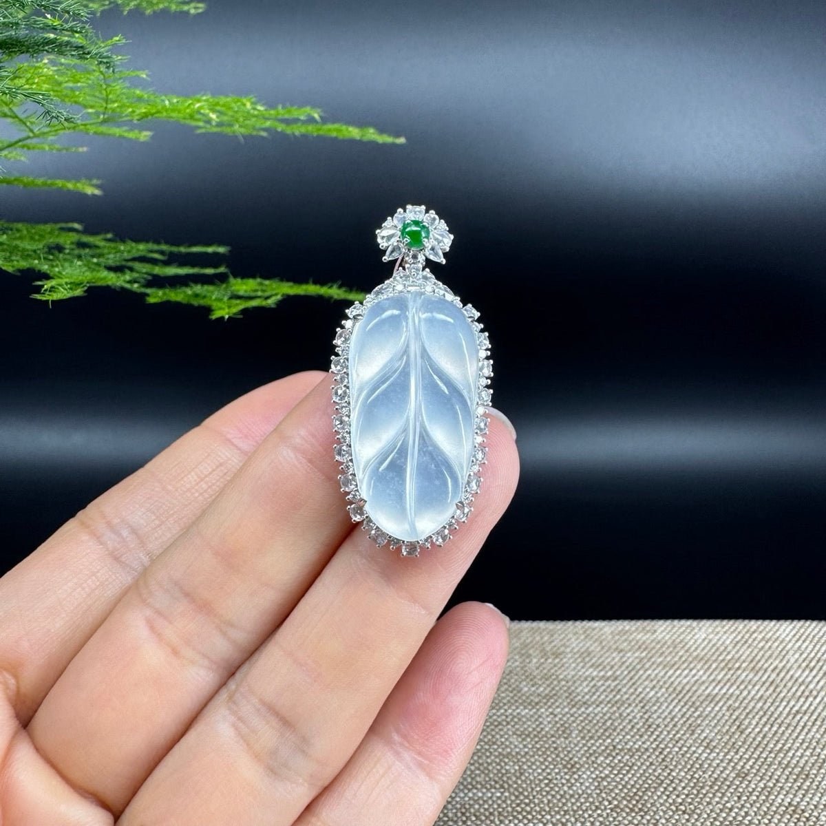 Symbolic Jadeite Jade Leaf – RealJade® Co.