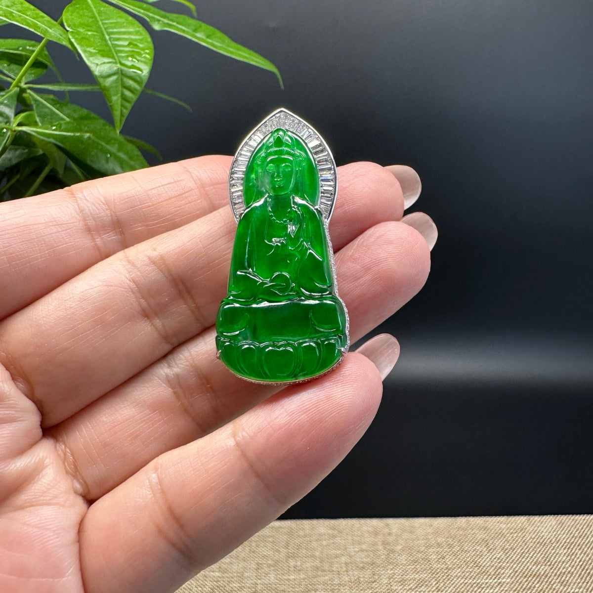 Luxury Imperial Jadeite Jade Guanyin Pendant | Real Jade Jewelry ...